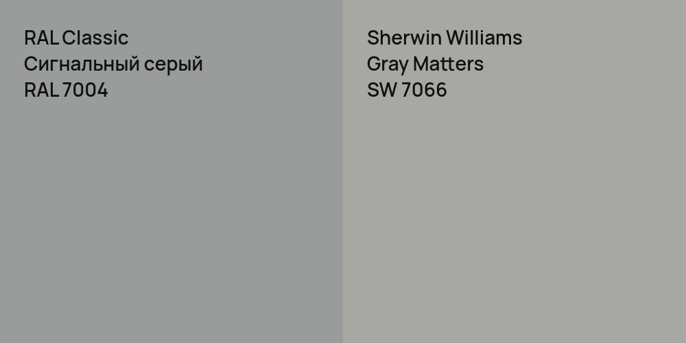 RAL Classic Сигнальный серый и Sherwin Williams Gray Matters ...